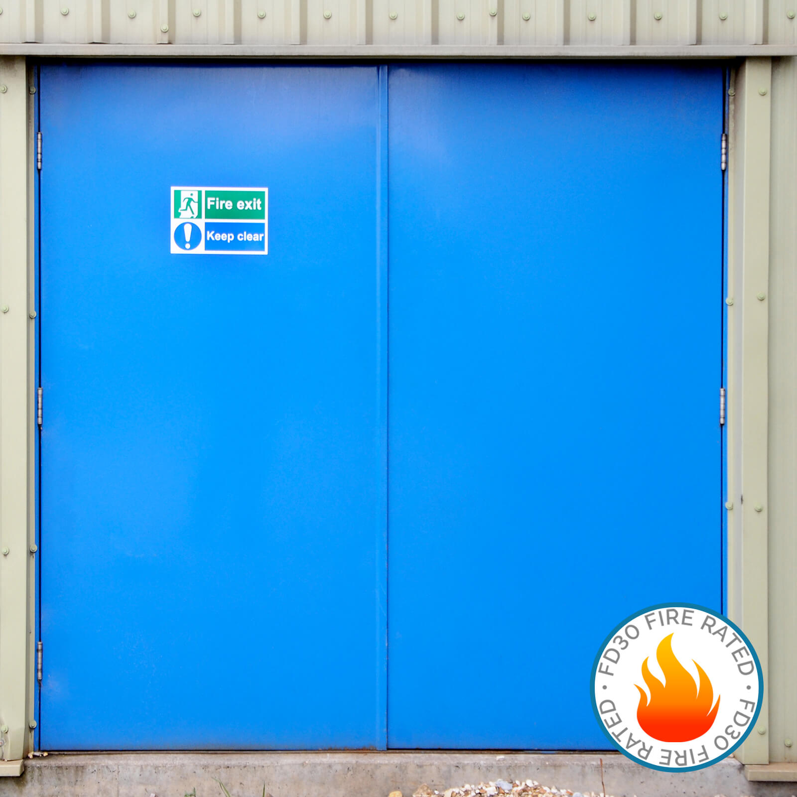 Fire Rated Fire Exit Double Door | Latham's Steel Doors