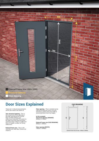 Double Fire Exit Door with Panic Bar | Latham's Steel Doors