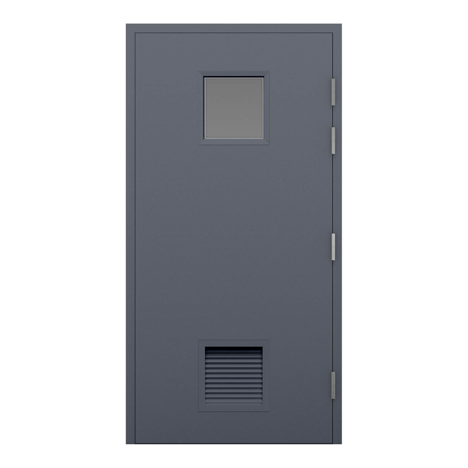 Glazed Fire Exit Door (Security) | Latham's Steel Doors