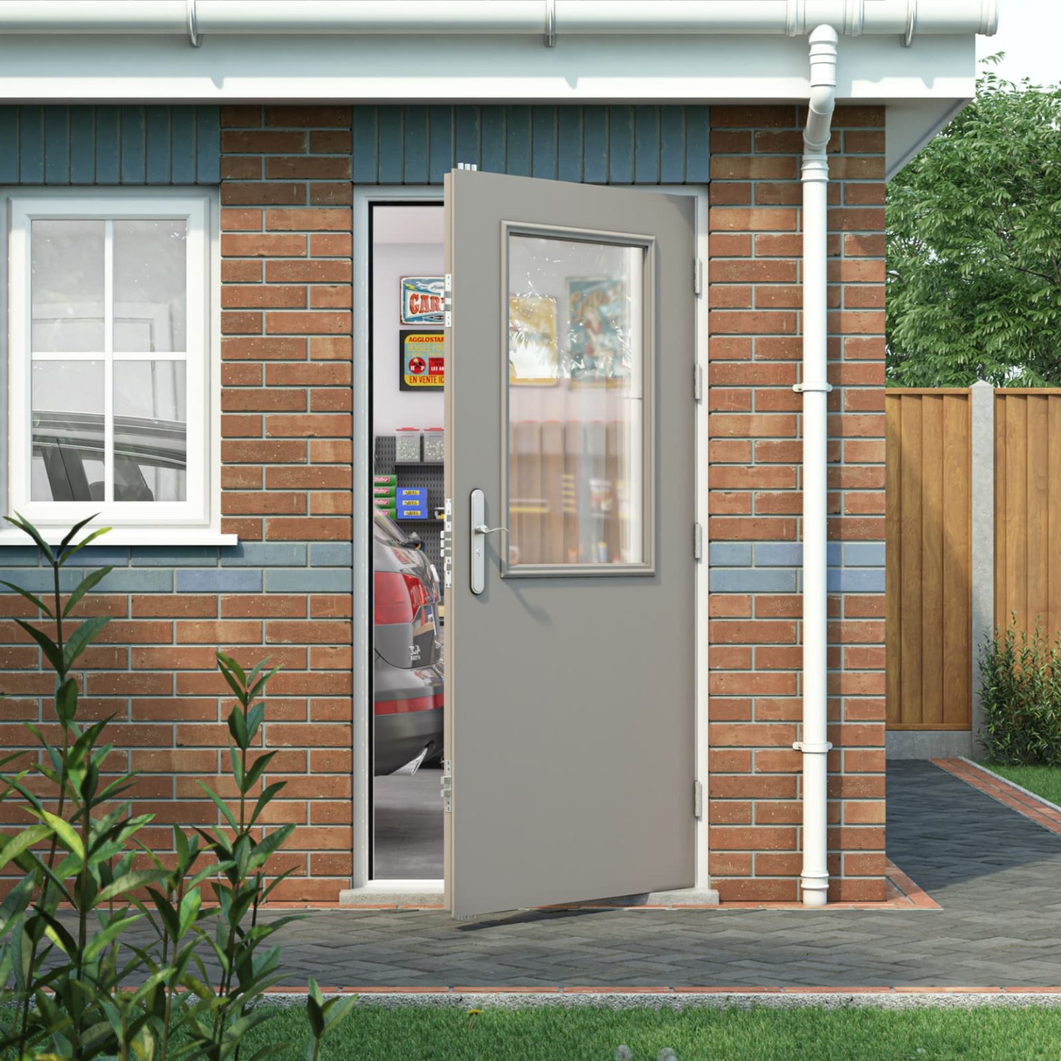 Security Garage Side Door | Latham's Steel Doors