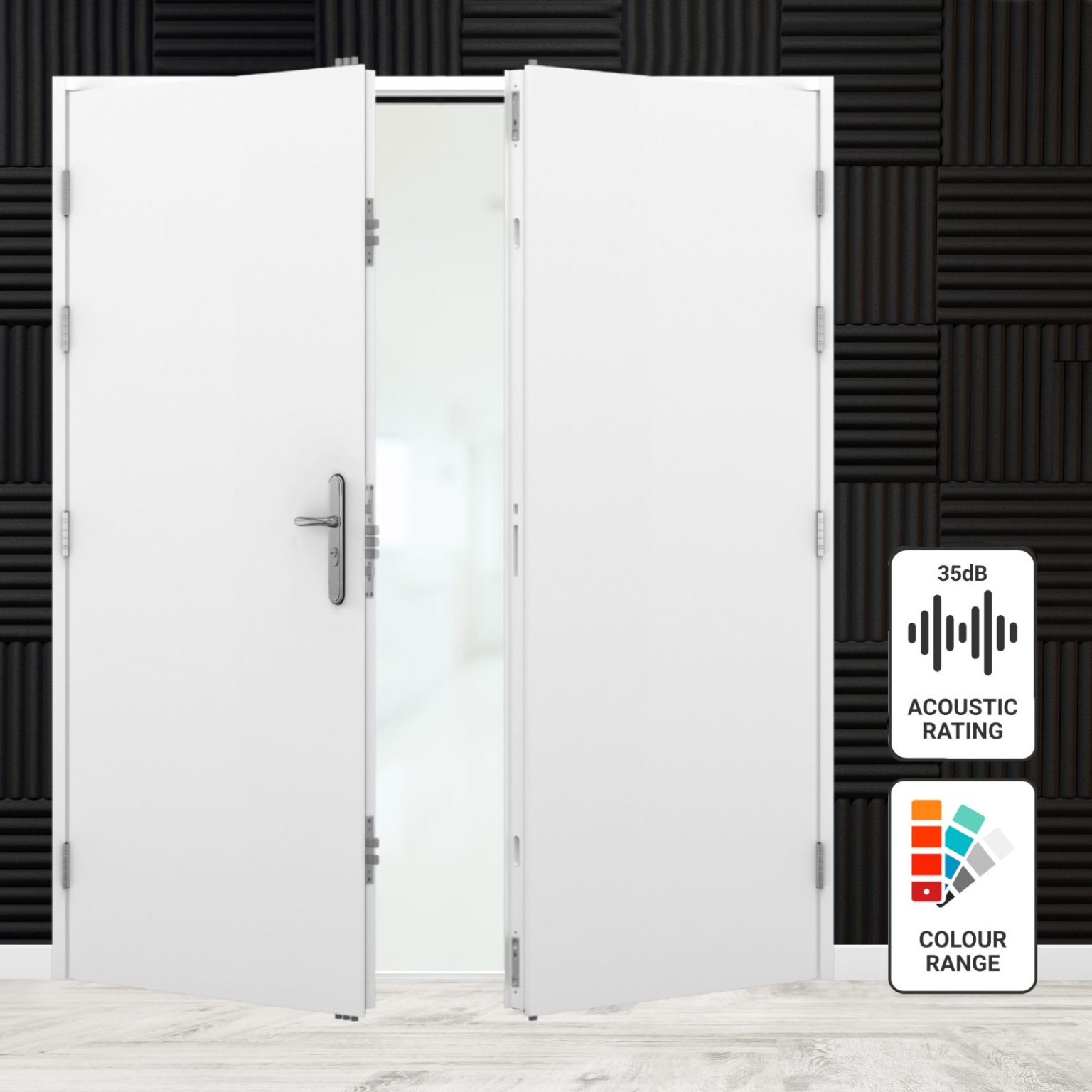 Acoustic Steel Double Door | Latham's Steel Doors
