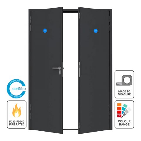 Steel Security Doors - Double | Latham's Steel Doors