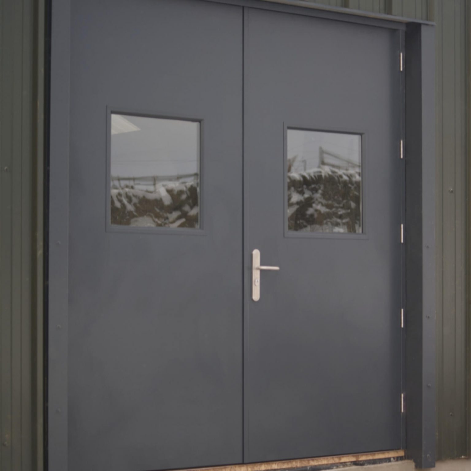 Steel Security Doors - Double | Latham's Steel Doors