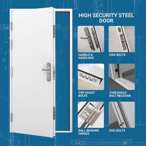 Security Garage Side Door | Latham's Steel Doors