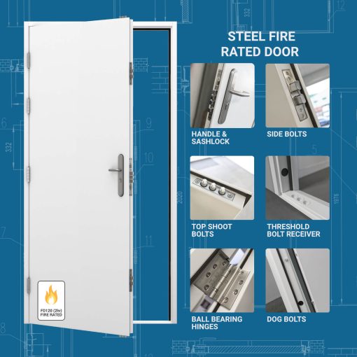Fire Rated Door - FD30 - FD60 - FD120 | Latham's Steel Doors