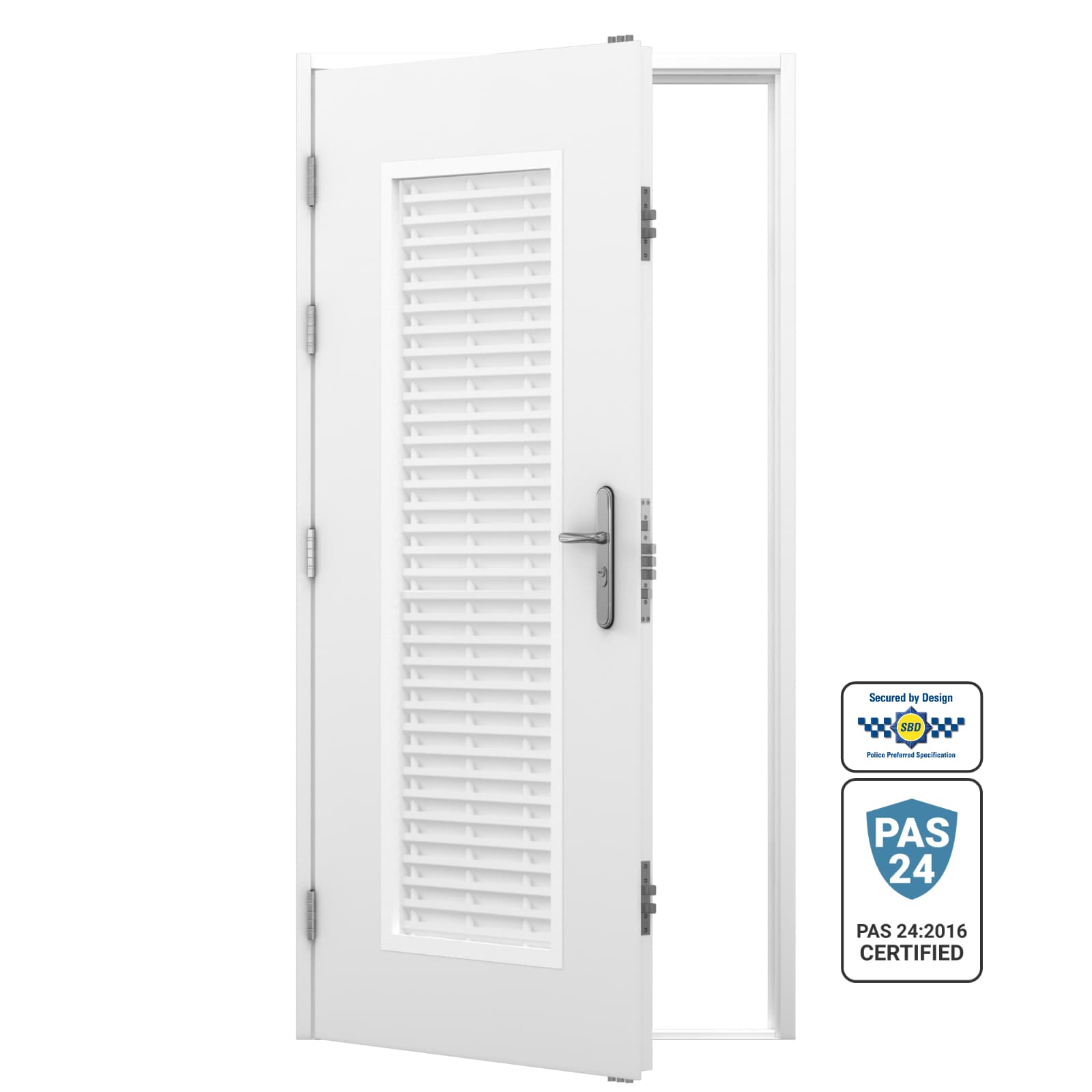 PAS 24 Rated Steel Louvred Door | Latham's Steel Doors